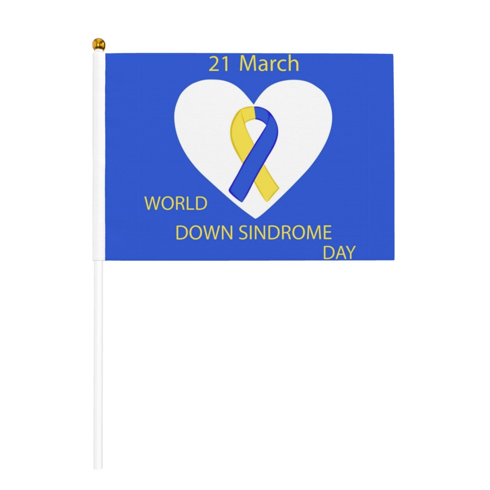 World Down Syndrome Awareness Day Flag Small Mini Hand Held Flags Small ...