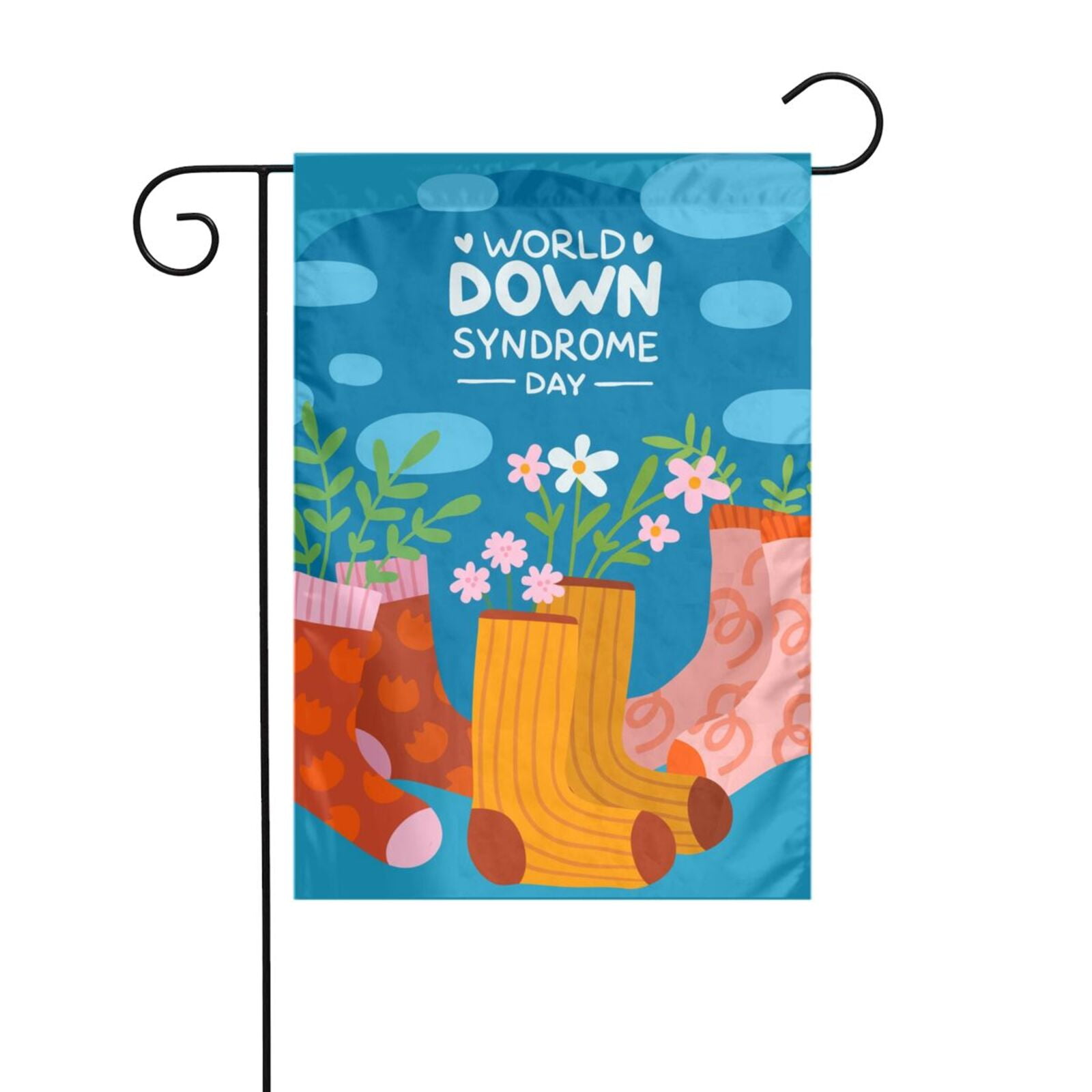 World Down Syndrome Awareness Day Garden Flag Double Sided Yard Banner ...