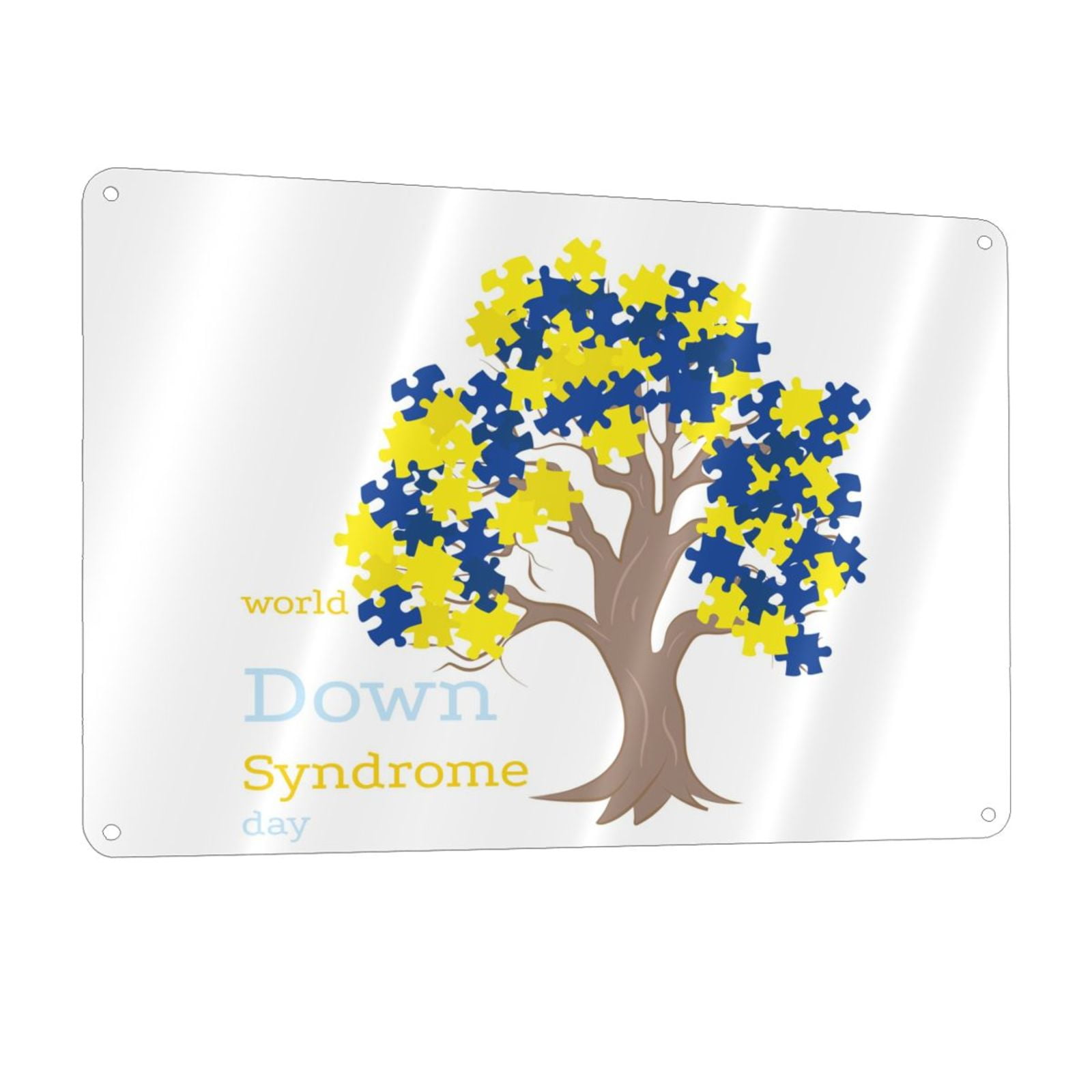 World Down Syndrome Awareness Day Sign 12x8in Indoor Outdoor Metal ...