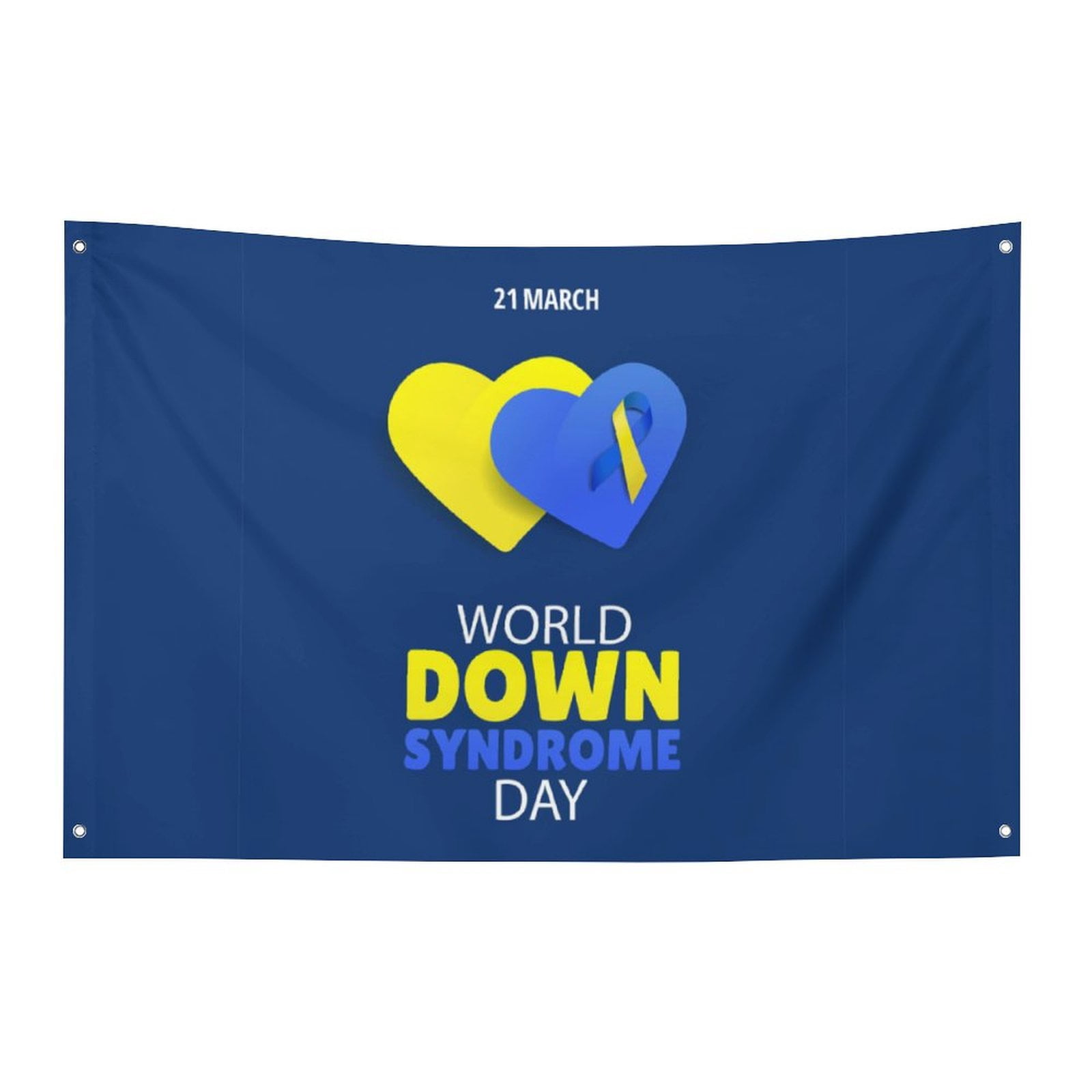 World Down Syndrome Awareness Day Tapestry Banner Backdrop Flag ...
