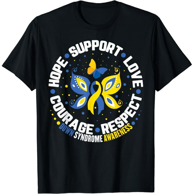 World Down Syndrome Day Awareness HOPE LOVE SUPPORT COURAGE T-Shirt - Walmart.com