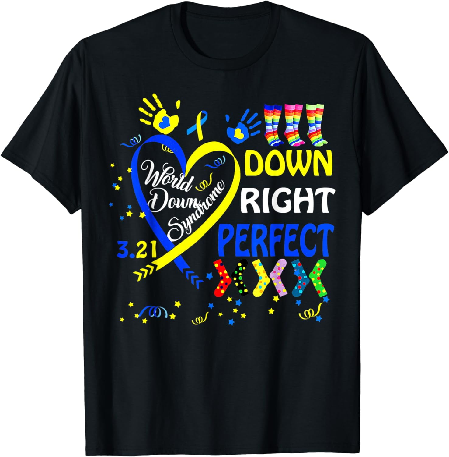 World Down Syndrome Day Awareness Socks 21 March T-Shirt - Walmart.com