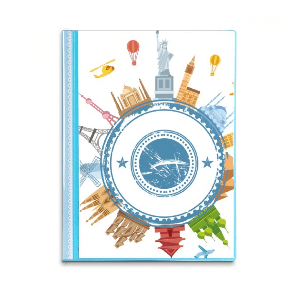 World Earth Landmark City Pattern Book Sheet Protectors Portfolio ...