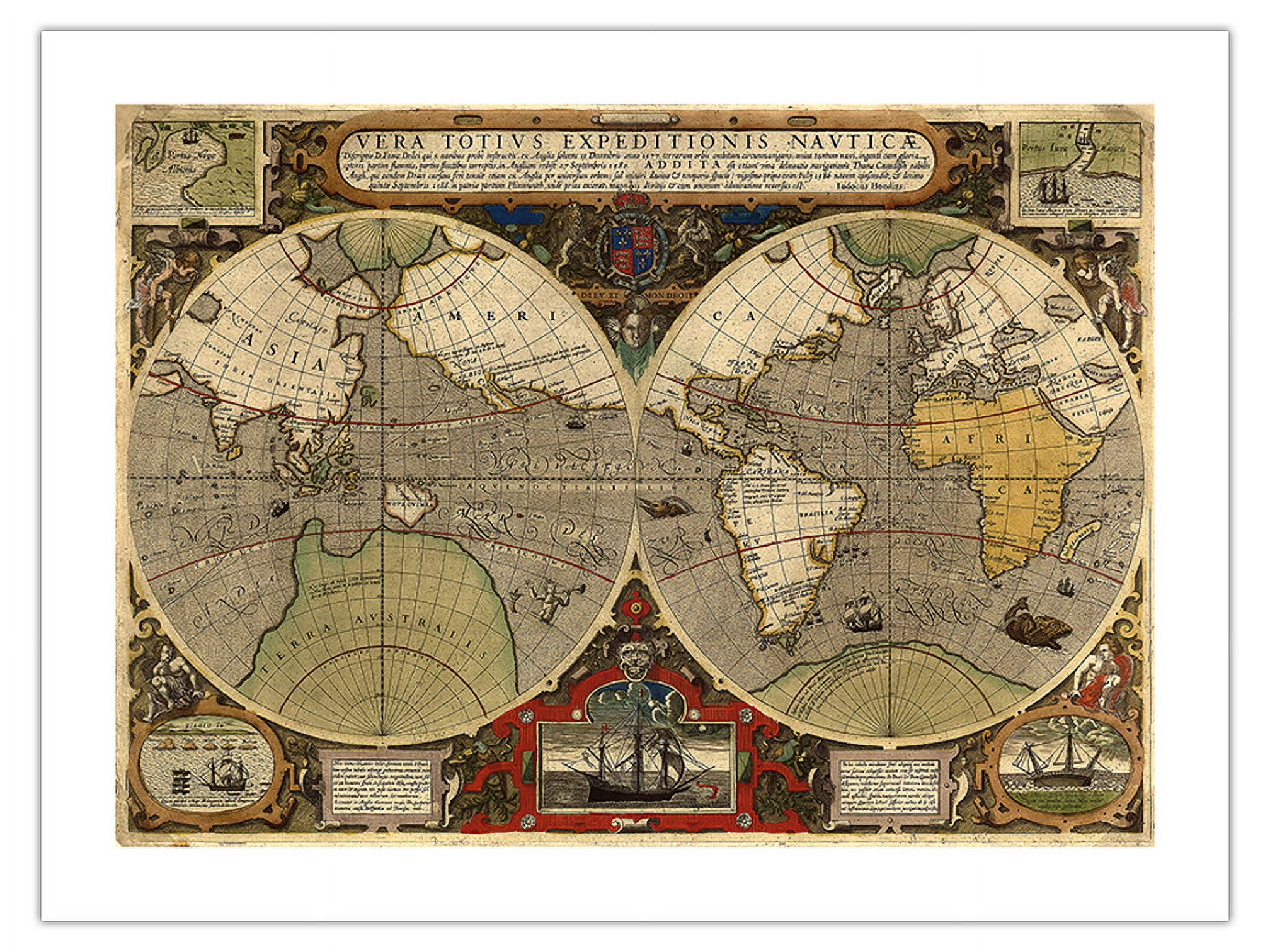 World Expeditions Map - Sir Francis Drake and Thomas Cavendish ...