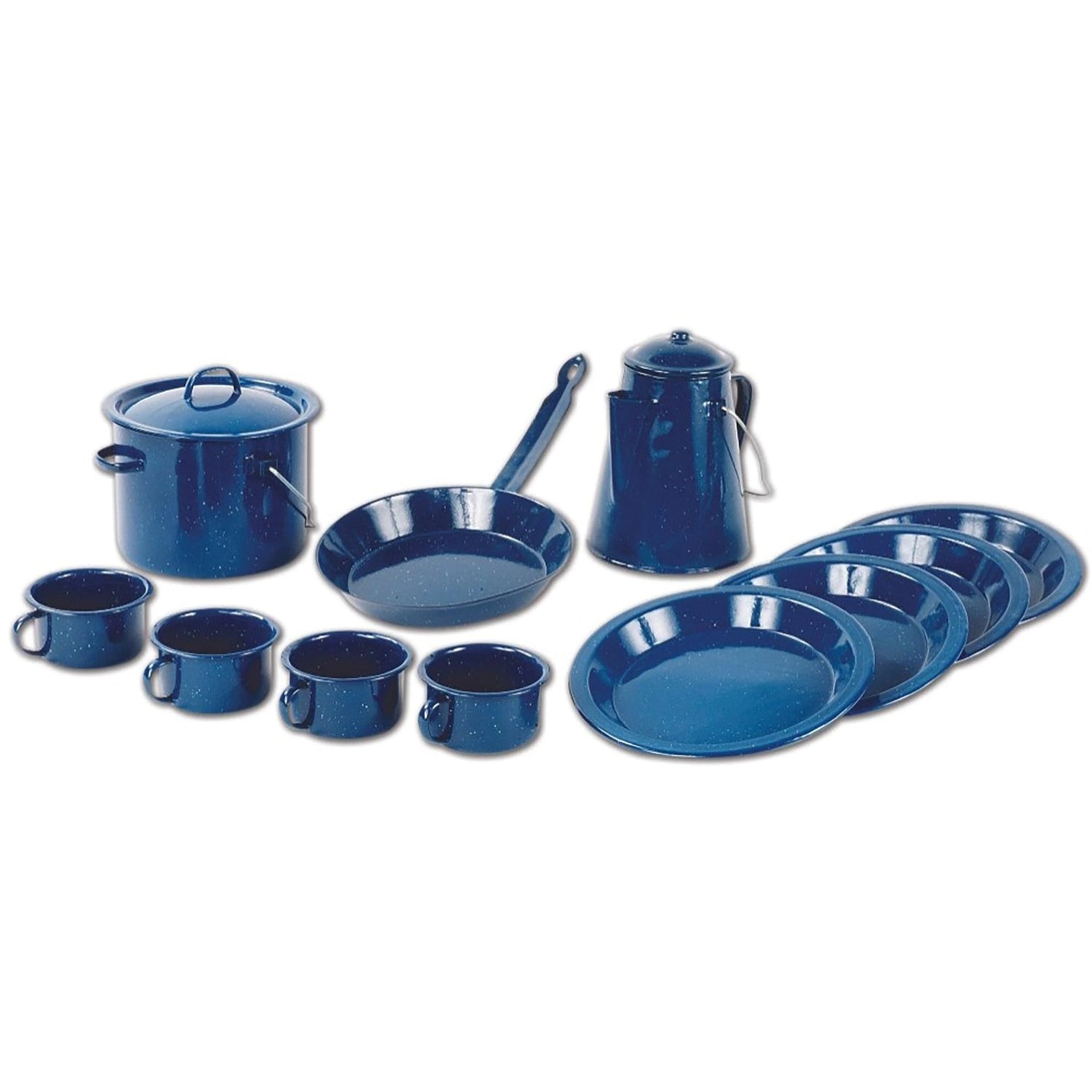 World Famous - Camping Cookware/Tableware, Made of Enamel Steel, Blue ...