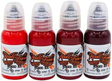 World Famous Red Set Tattoo Ink, Vegan and Professional Ink, Made in ...