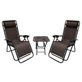 World Famous Sports 2 Zero Gravity Chairs & Table Package - Walmart.com
