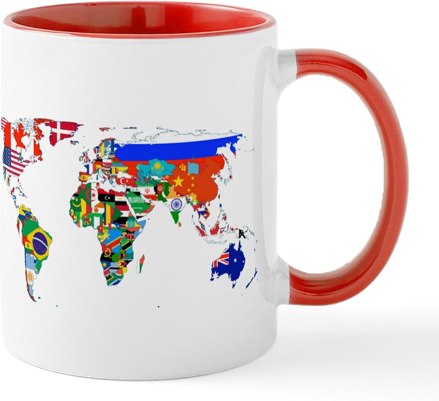 World Flag Map Mugs 11 oz (325 ml) Ceramic Coffee Mug - Walmart.com