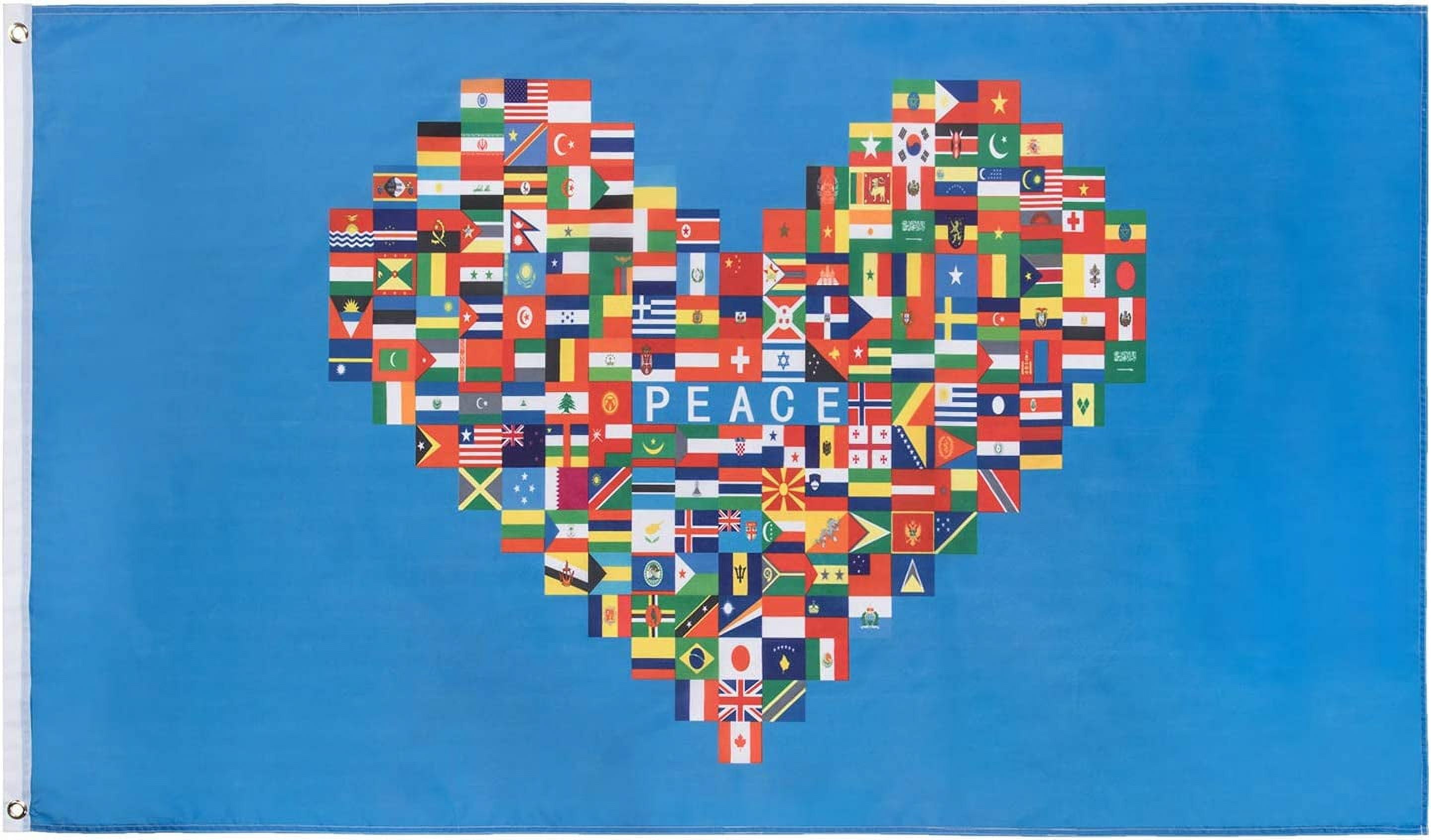 World Flag Peace in Heart World Global Country Flag 216 Country Flag ...