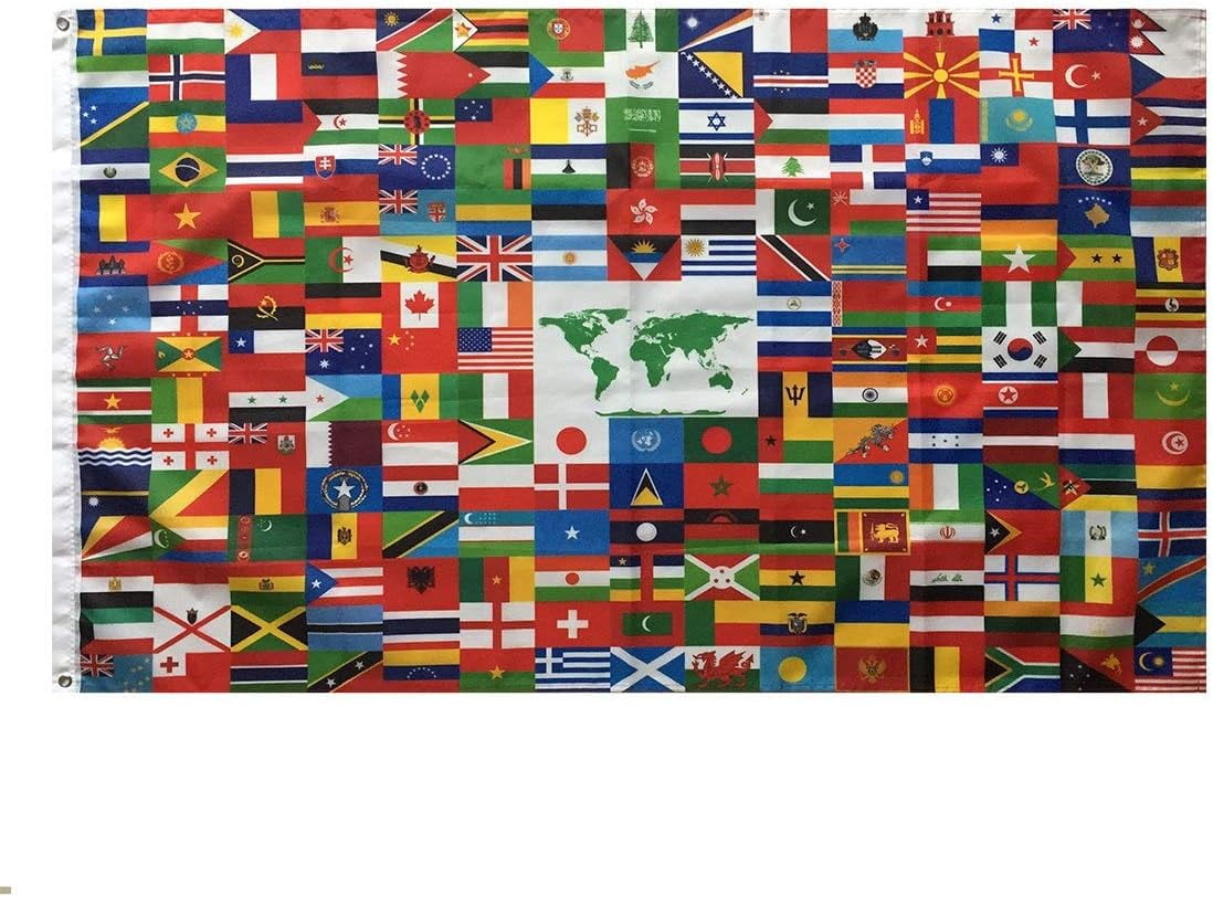 World Flag World Global Country Flag 216 Country Flag- Vivid Color and ...