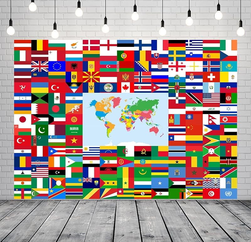 World Flags Backdrop International Flags Country Flags Banner ...