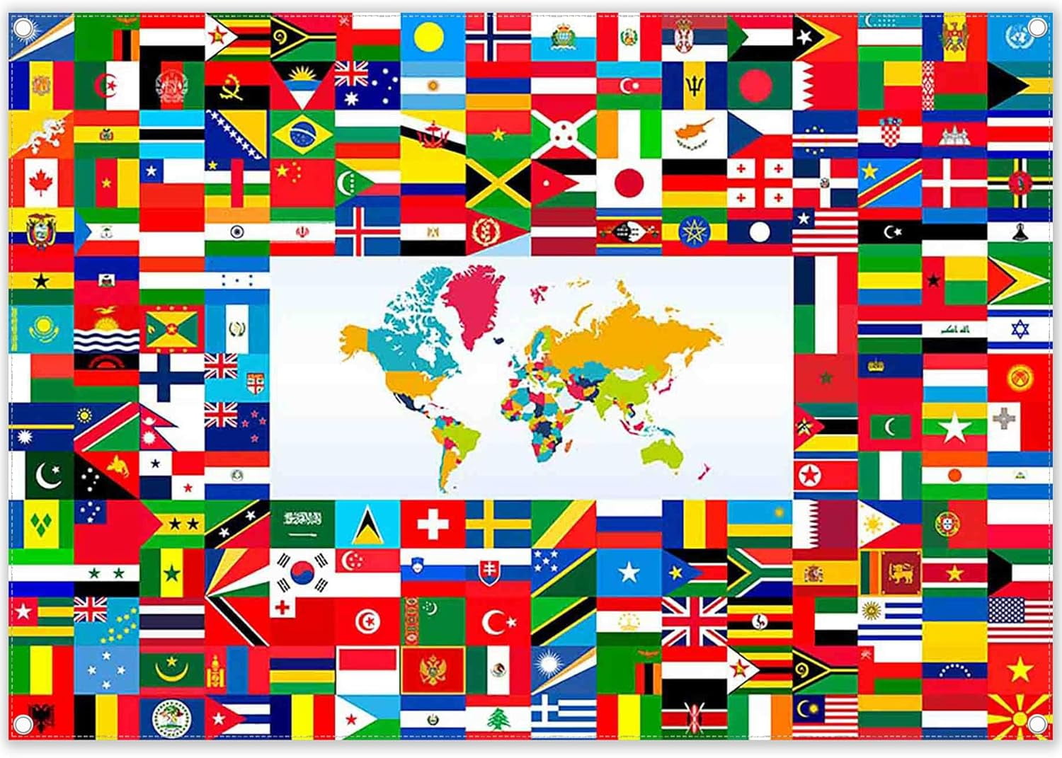 World Flags Backdrop World Map International Flag Photography ...