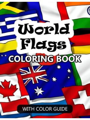 World Flags Coloring Book : Awesome book for kids to learn about flags ...