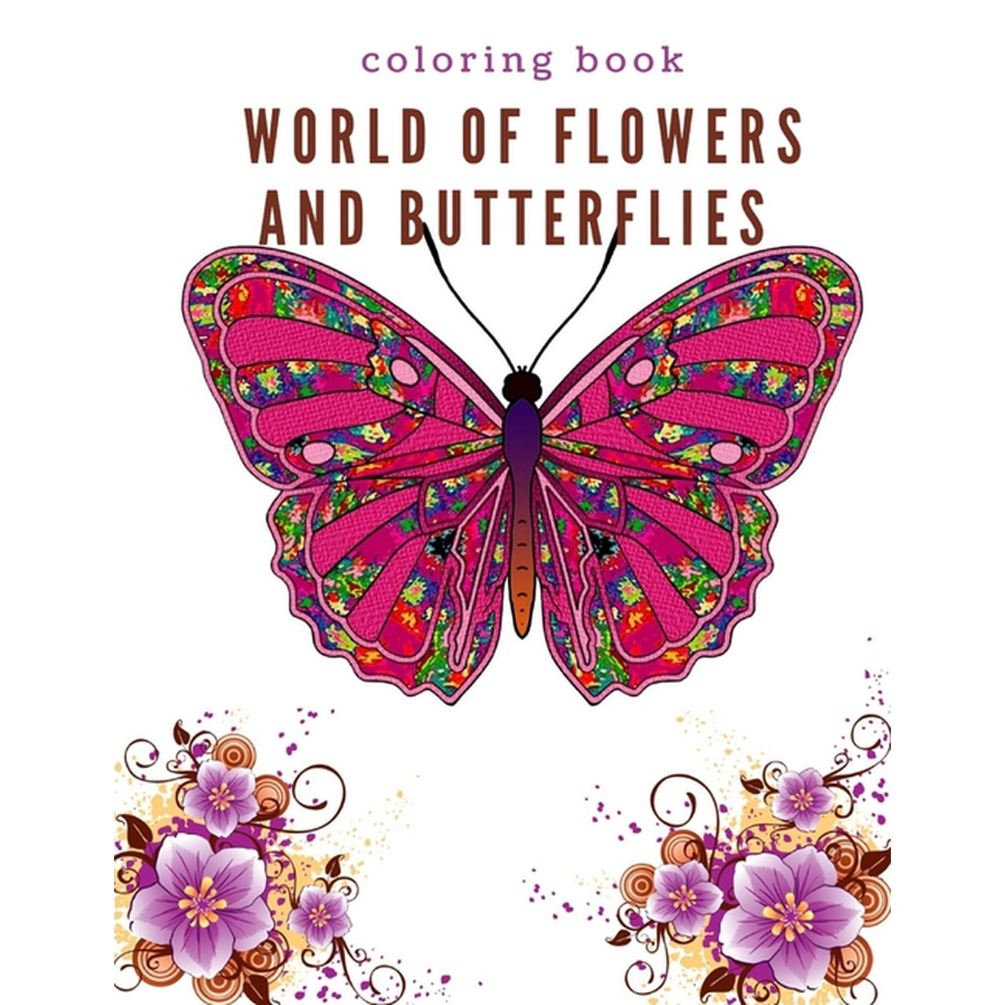 Coloring Pages Of Butterflies And Flowers