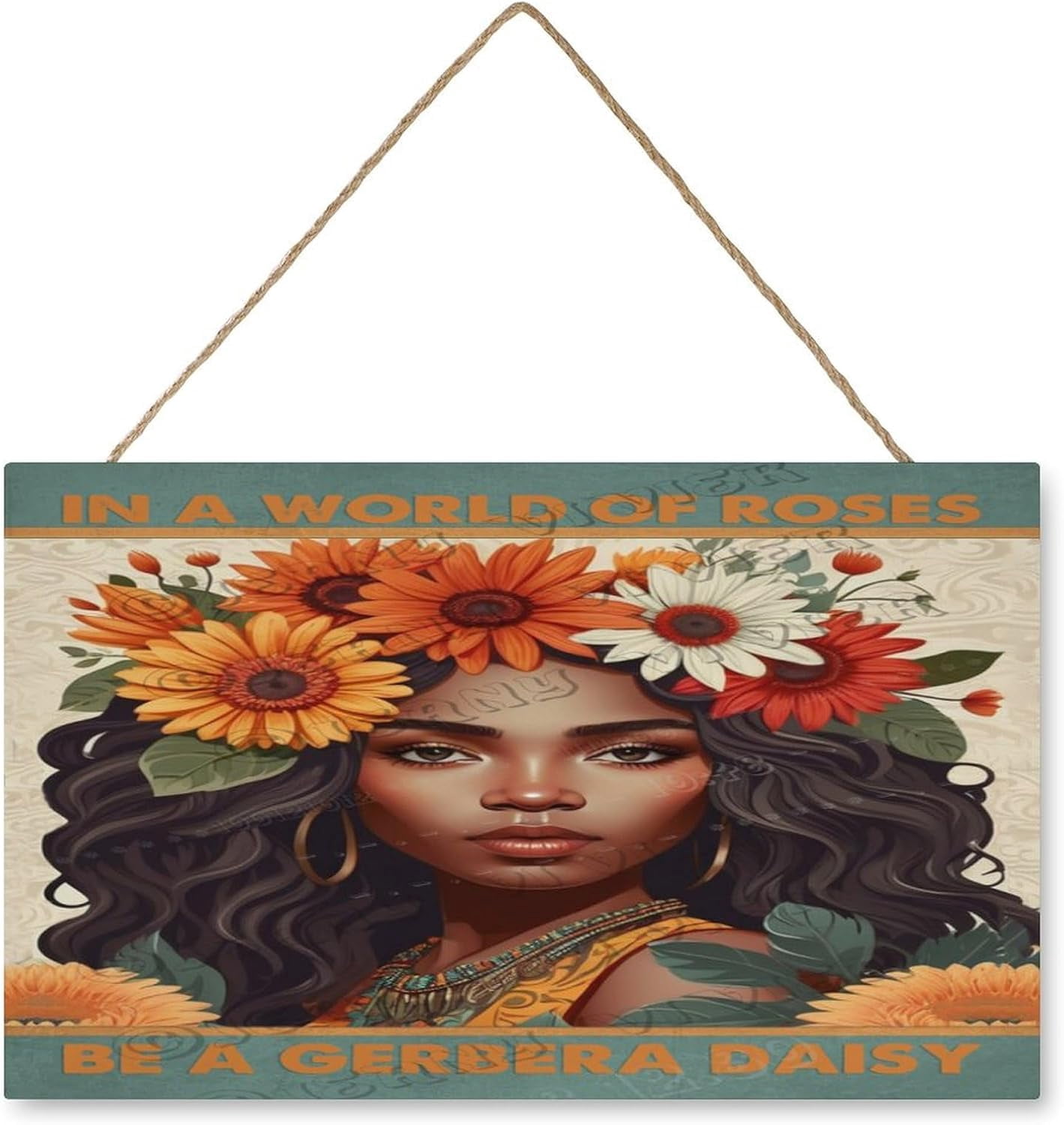 in A World Full of Roses Be A Gerbera Daisy Wood Hanging Sign, Wood ...
