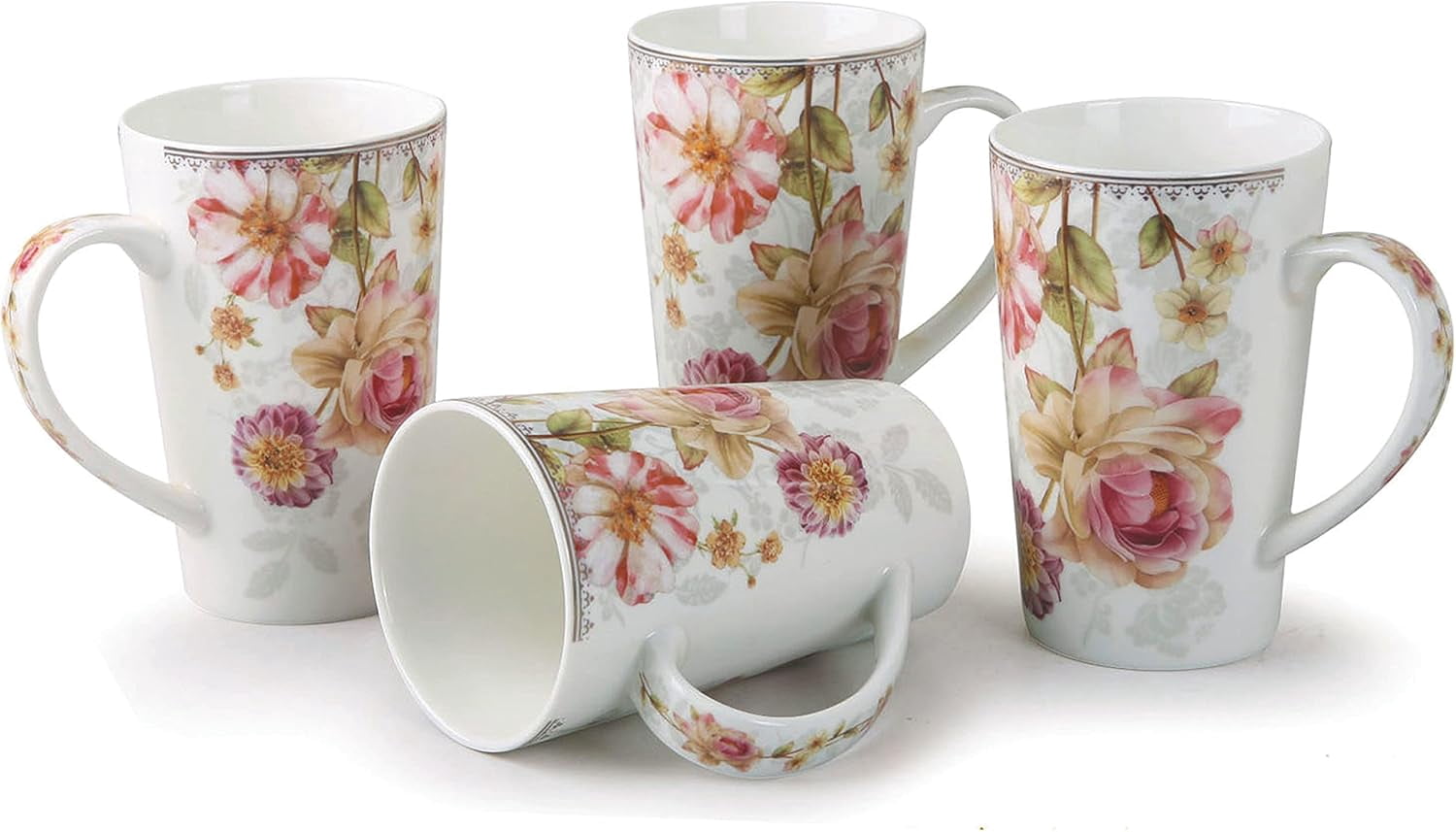 World Gifts Elegant Stylish Porcelain Mugs Durable Drinks Serving Ware ...