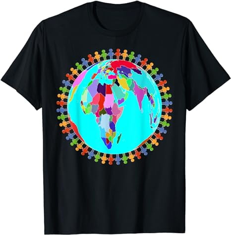 World Globe Planet People Humans Funny Earth Day T-Shirt - Walmart.com