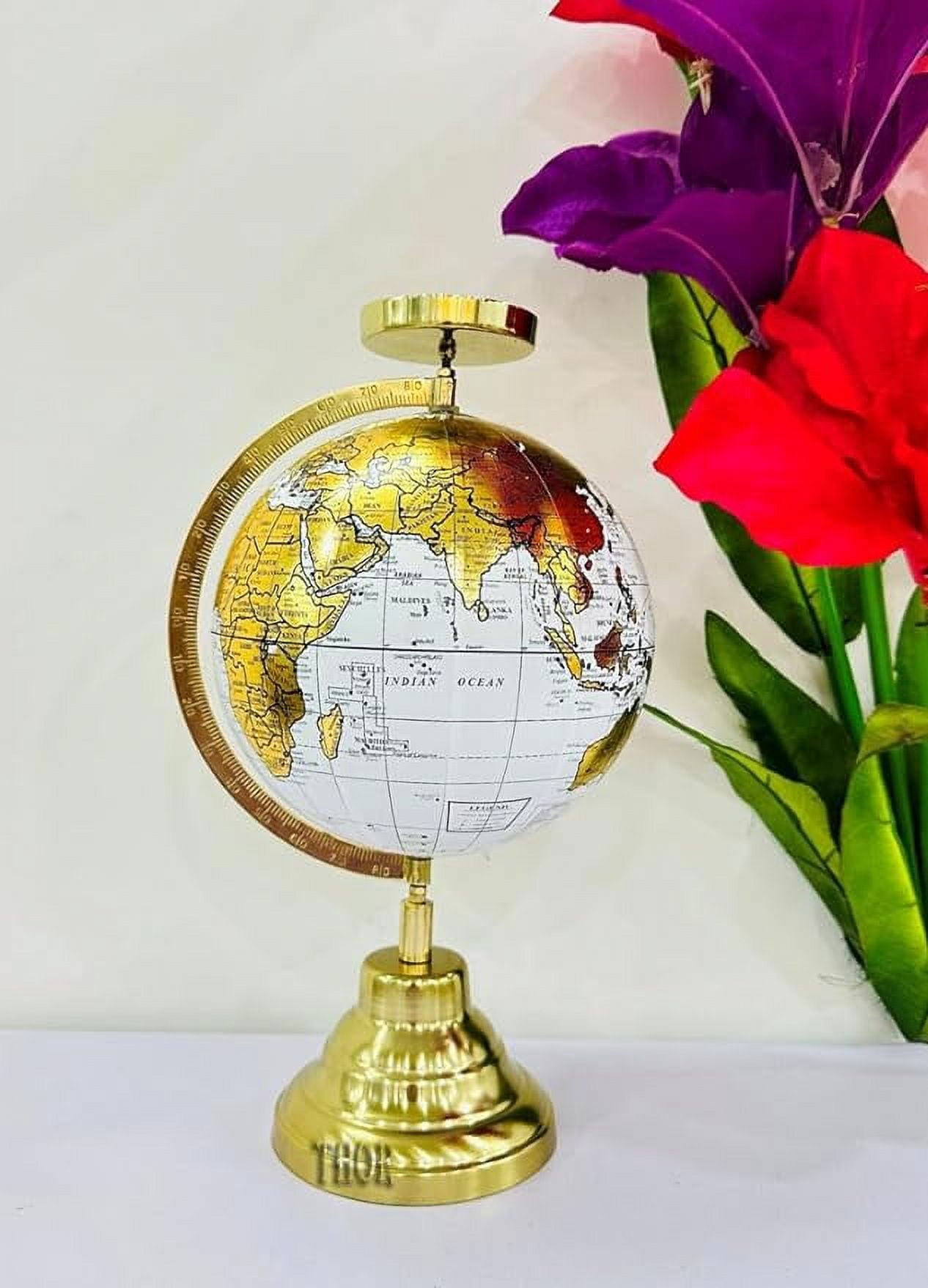 World Globe Rotatable Map Candle Holder with Base Housewarming Gift ...