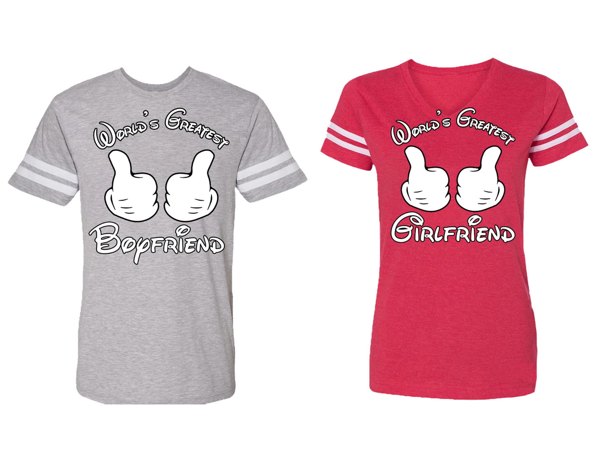 World Greatest Boy & Girlfriend Matching Couple Cotton Jerseys (Men ...