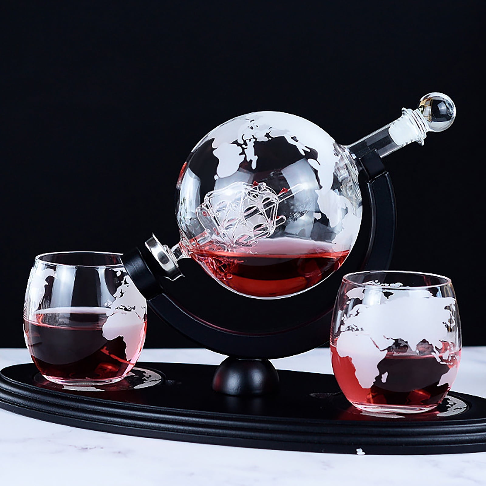 The World In Your Hands- Decanter Globe Set, Gifts for Men Dad Fathers ...