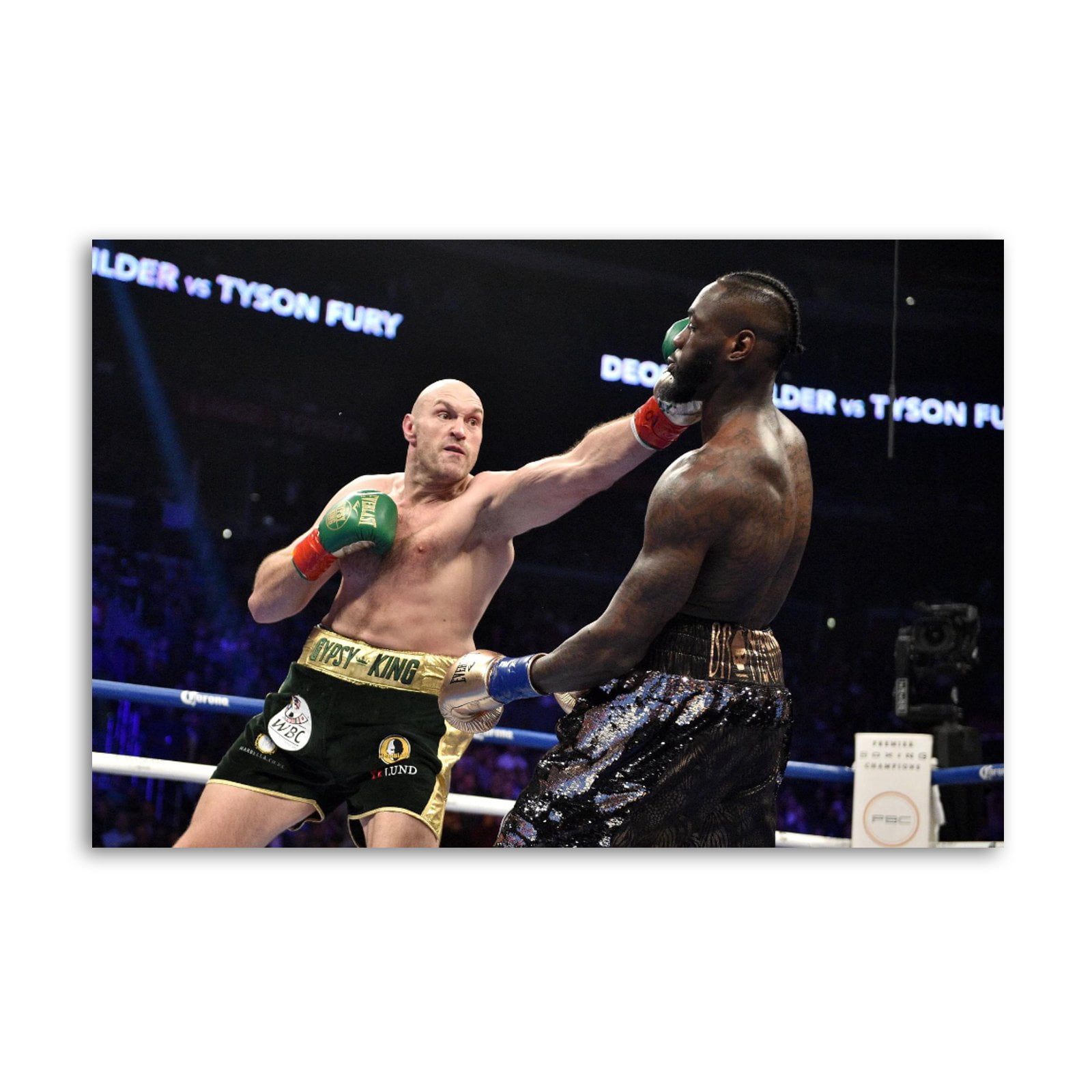 World Heavyweight Boxing Tyson Fury Beats Deontay Wilder Painting On ...