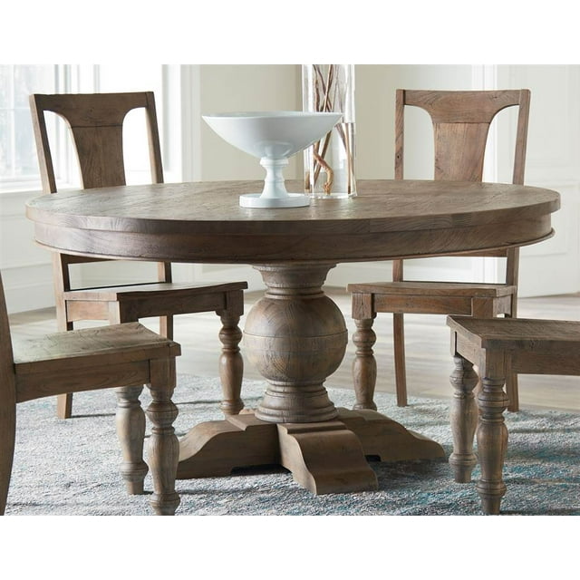 World Interiors Chatham Downs 54-Inch Round Dining Table in Weathered ...