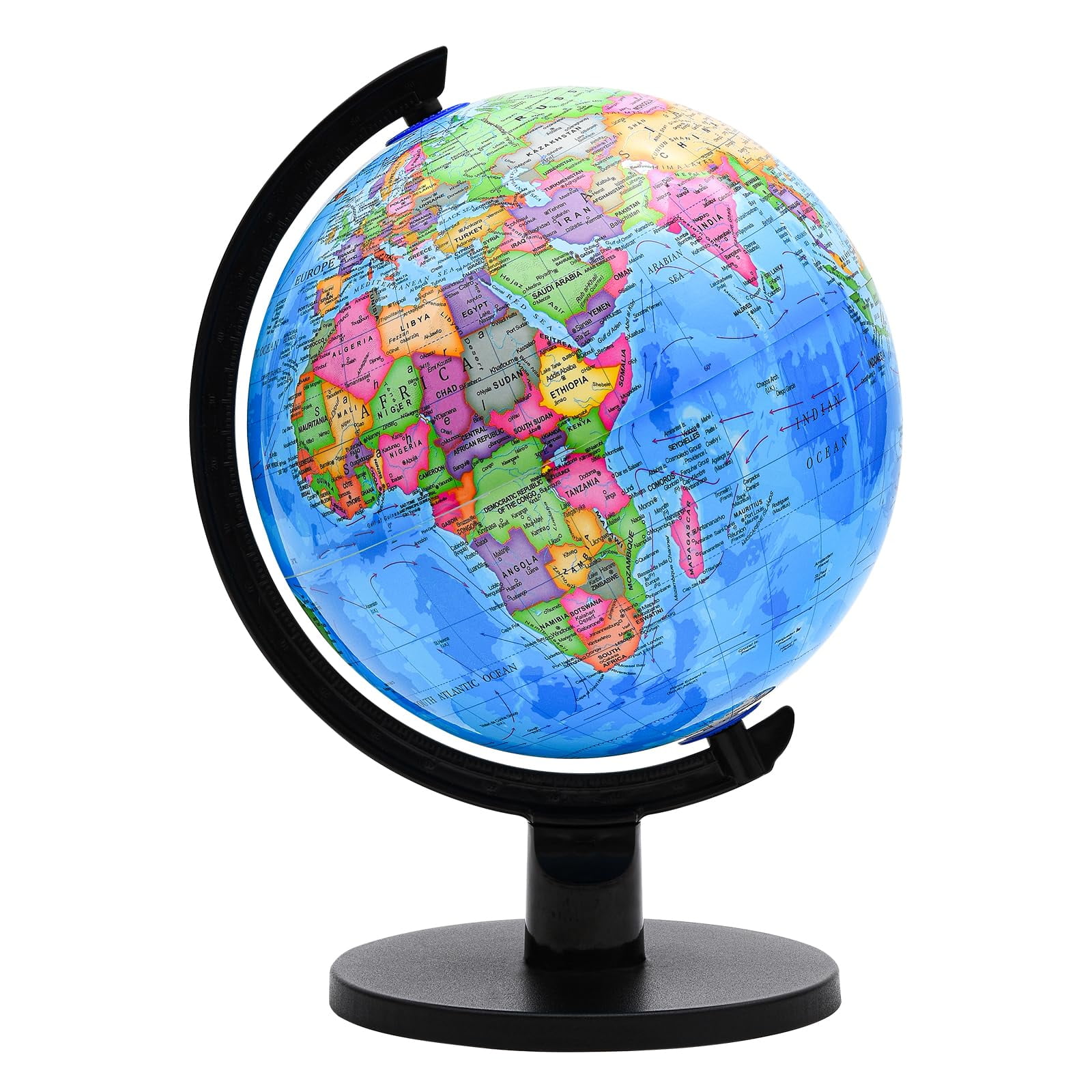 World for Kids TSF6 Learning, 9 inch Interactive for Children with Stand, Self-Assembled ...