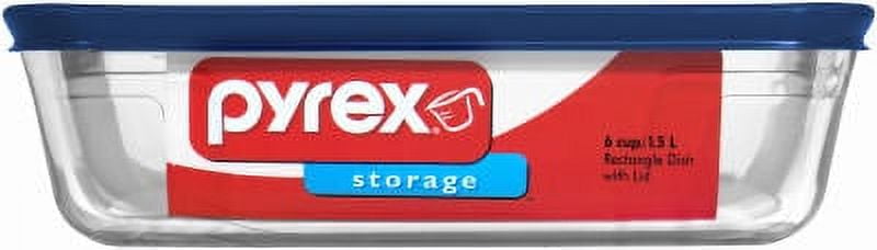World Kitchen 6017396 6 Cup Pyrex Storage Rectangular Clear, Each ...