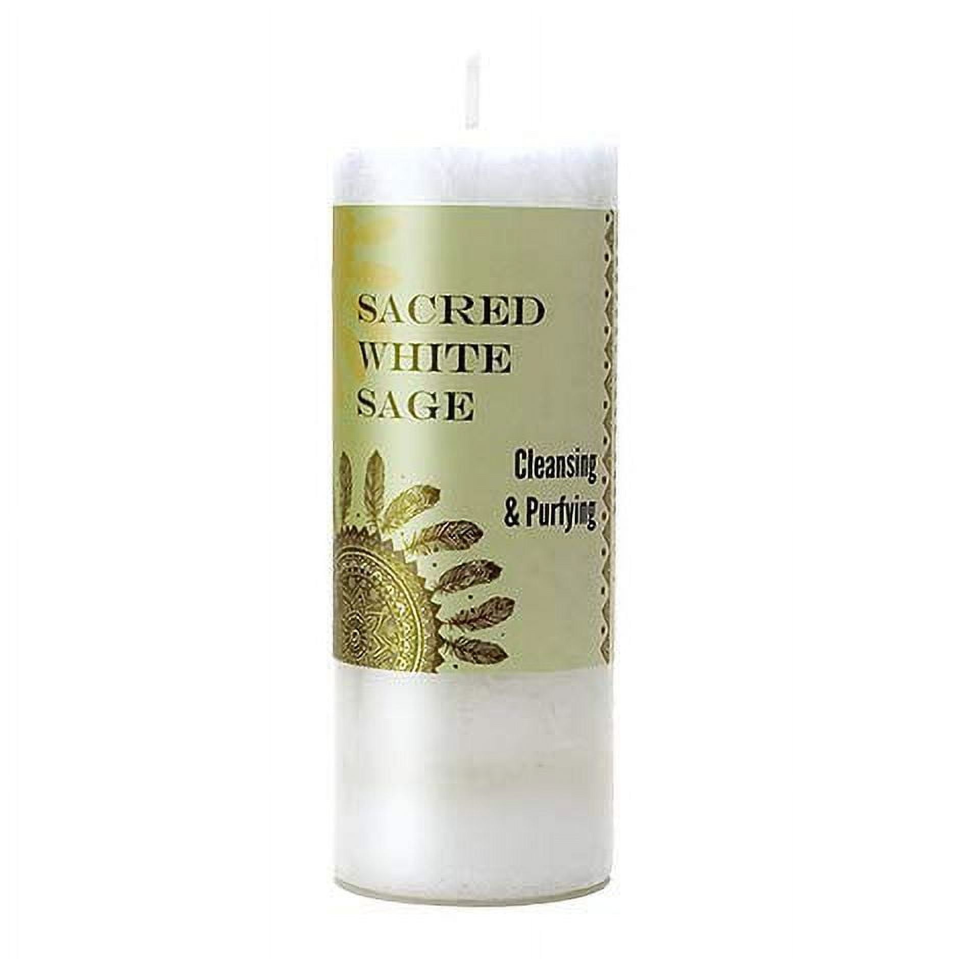 World Magic - Sacred White Sage Ritual Candle, Energy Cleansing, 80 ...