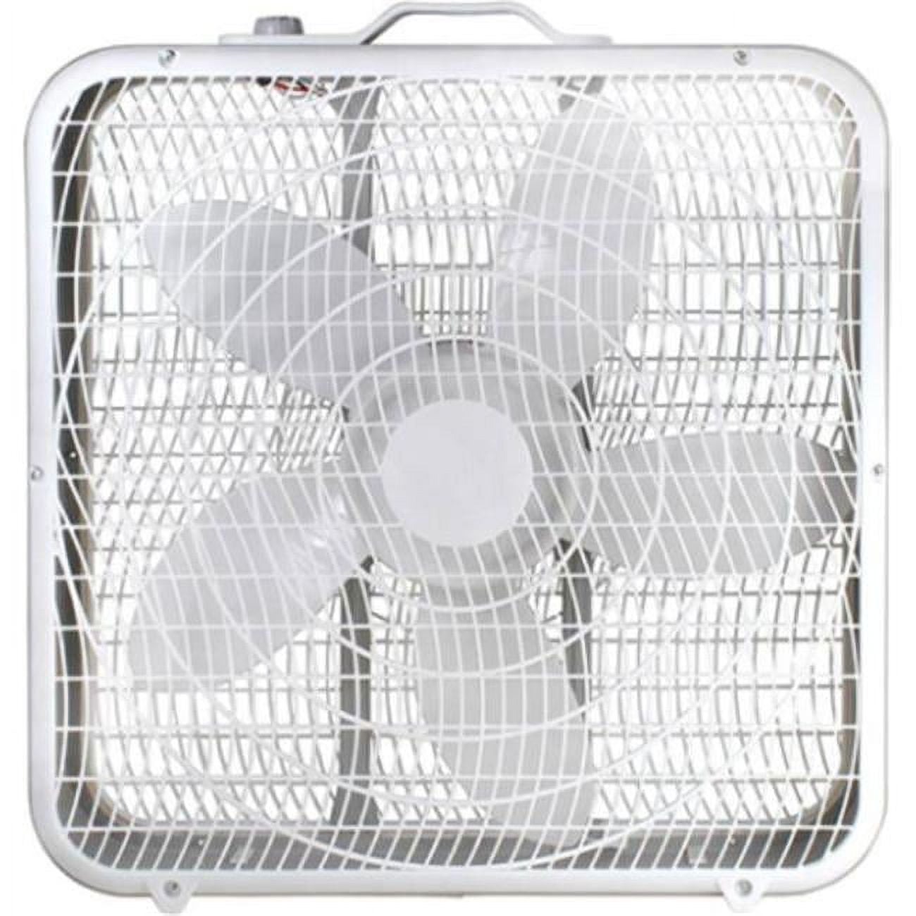 World & Main BP-20 20 in. 3 Speeds Box Square Fan for CZ200A - White ...