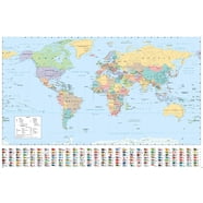 Swiftmaps 24h x 36w World Premier Wall Map Poster Mural - Walmart.com