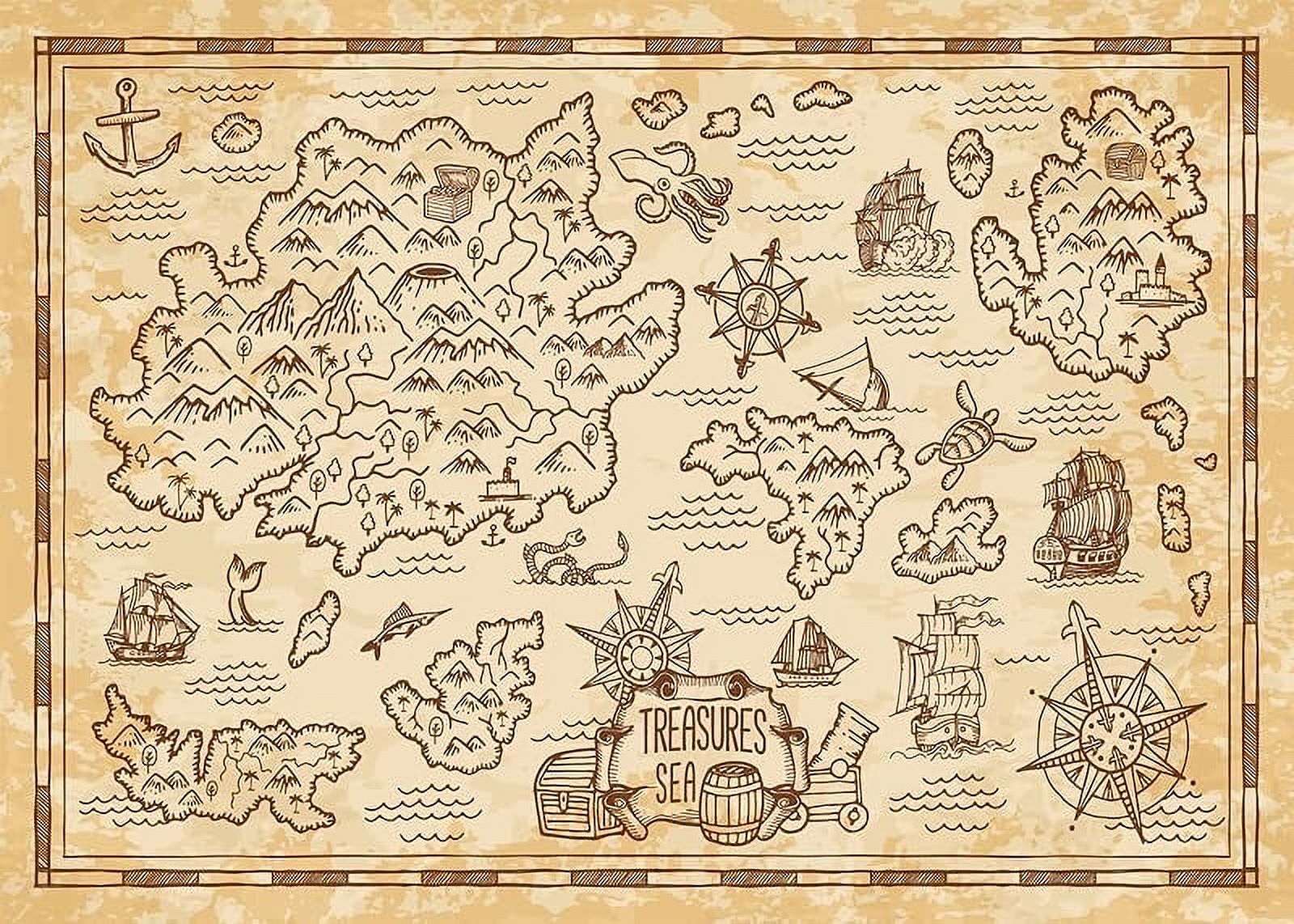 World Map Backdrop Adventure Travel Theme Phtography Background Boys ...