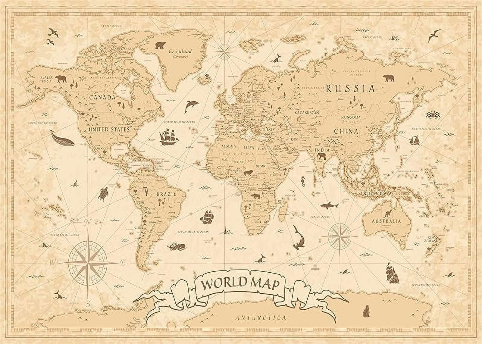 World Map Backdrop Adventure Travel Theme Phtography Background Boys ...