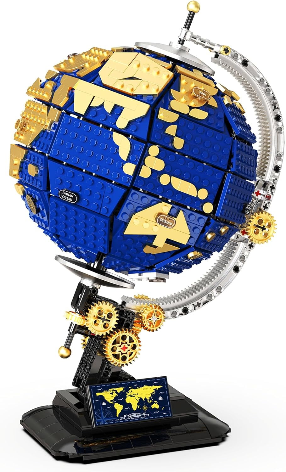 World Map Block Puzzle Set (1455 Pieces), Spinning Globe Model Set ...