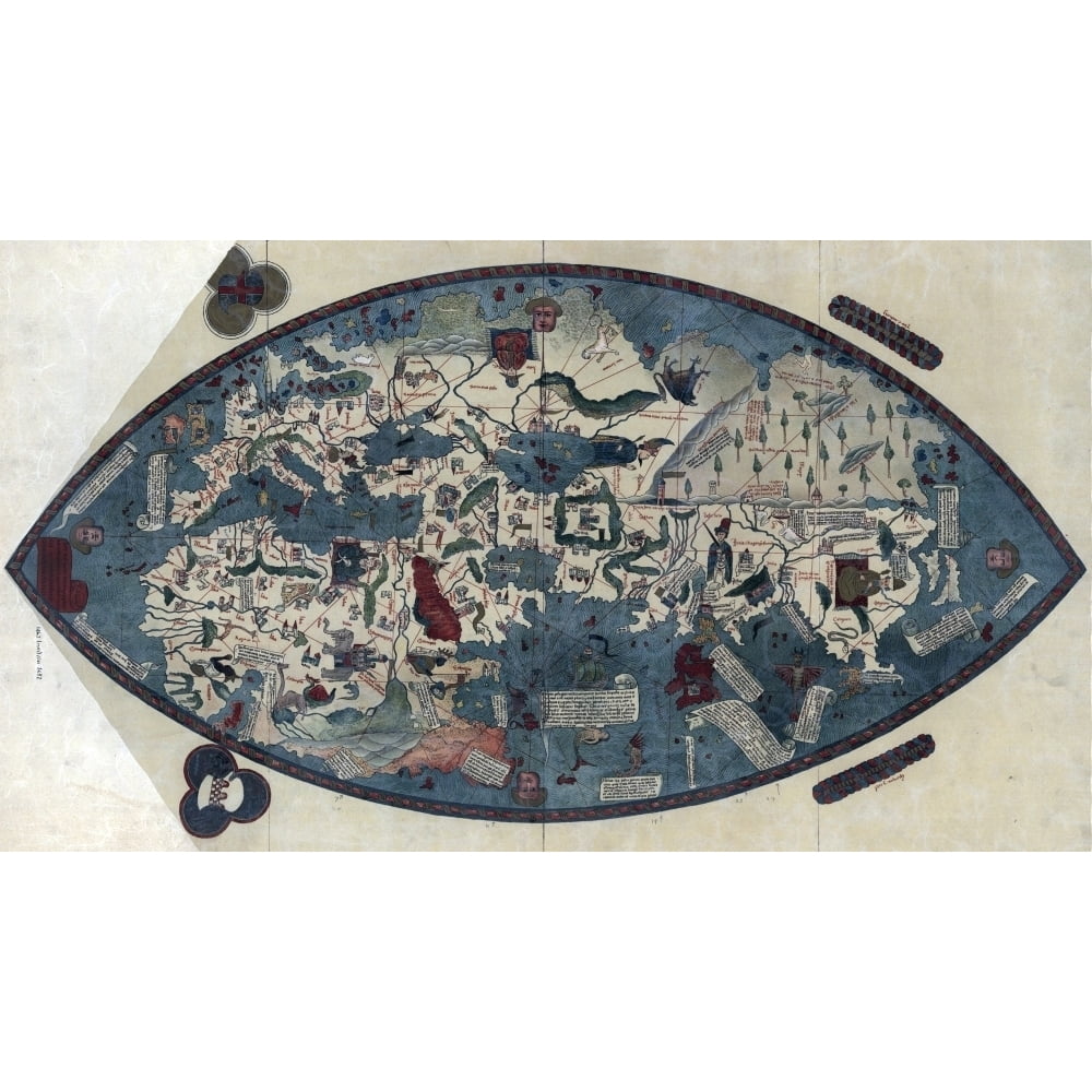 World Map By Paolo Dal Pozzo Toscanelli Shows Lands Of The Eastern ...