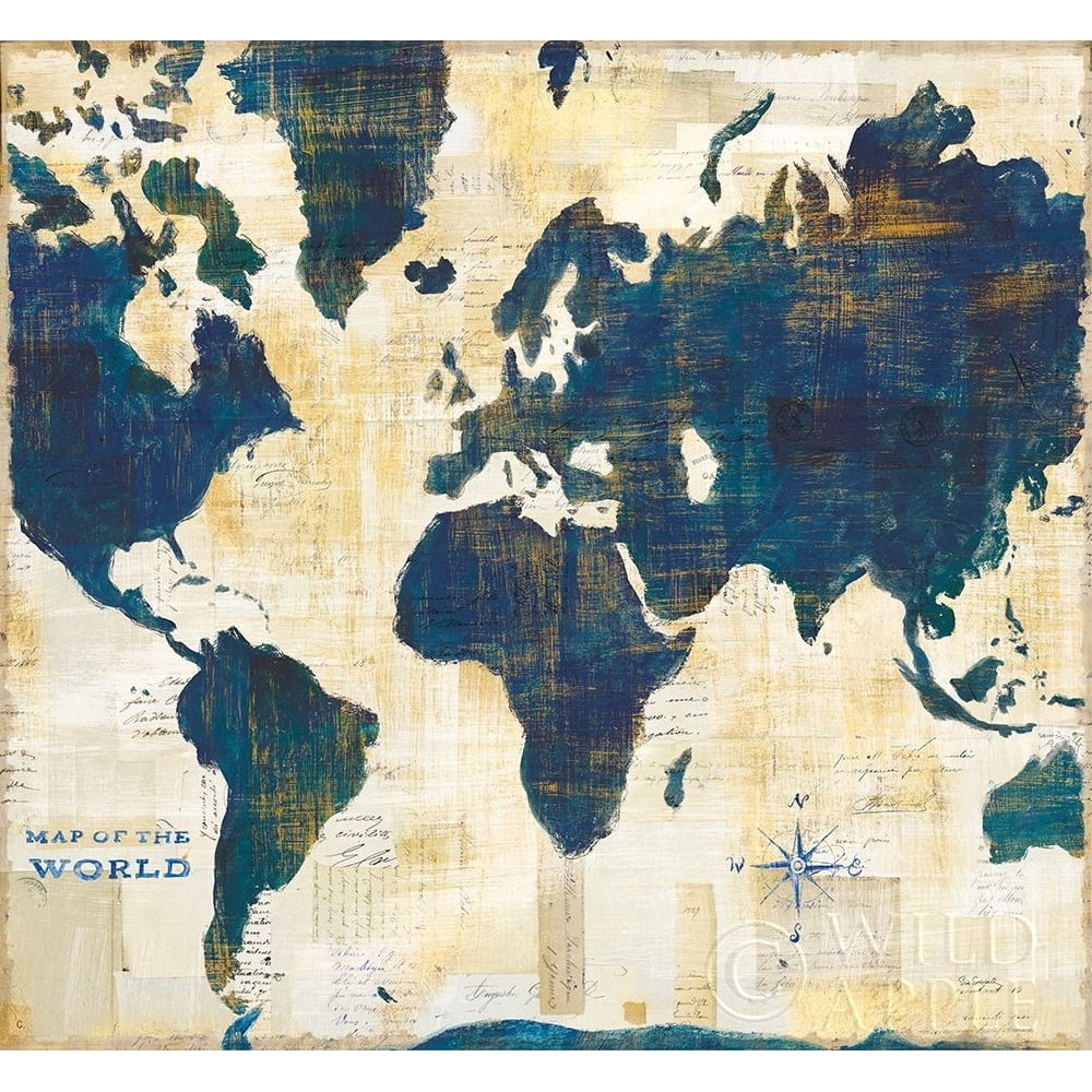 World Map Collage V2 Poster Print by Sue Schlabach - Walmart.com