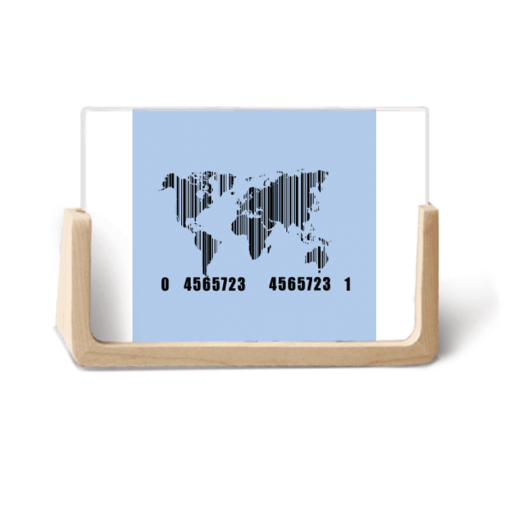 World Map Continent Ocean Photo Wooden Photo Frame Tabletop Display ...