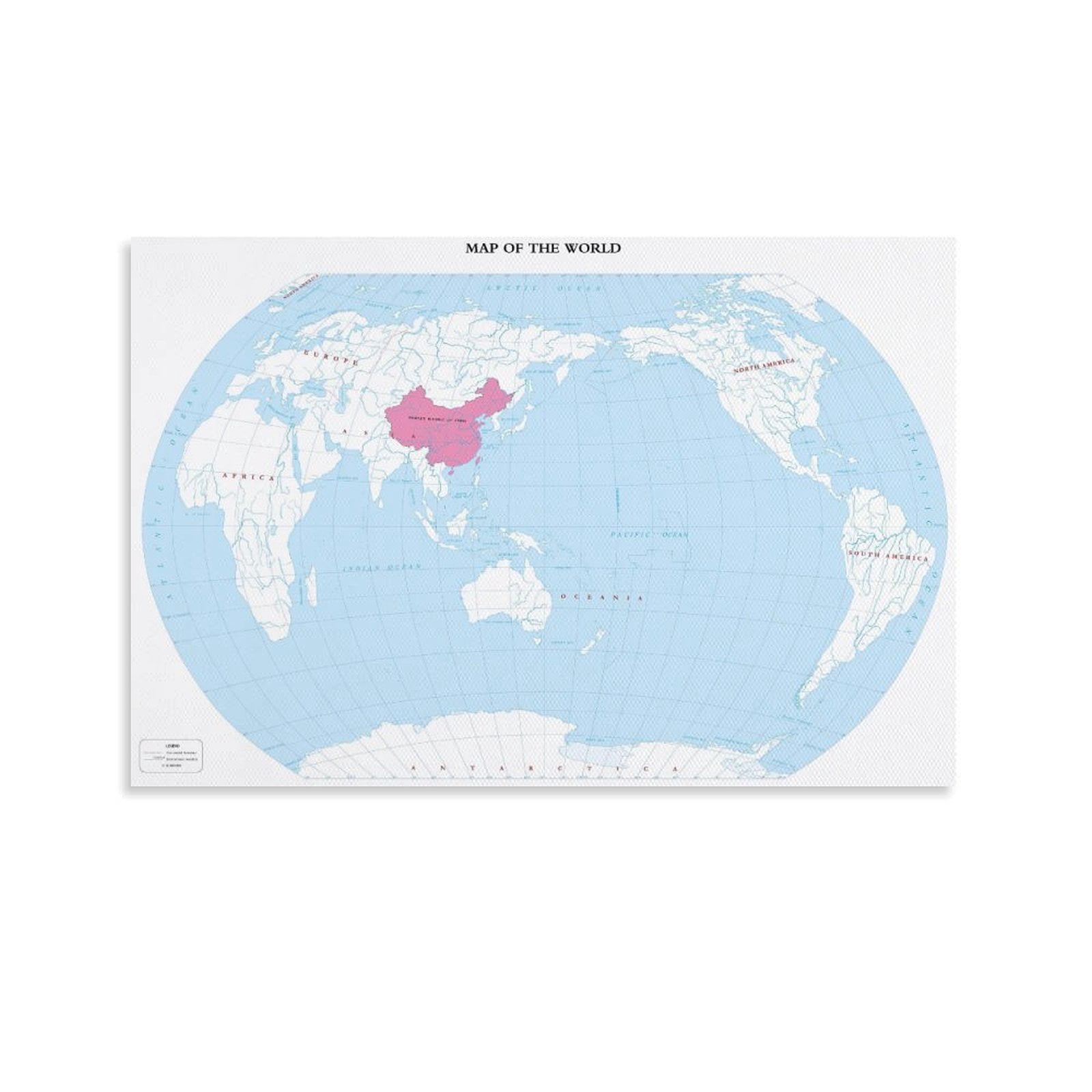 World Map English Picture Print Wall Art Poster Painting Canvas Posters ...
