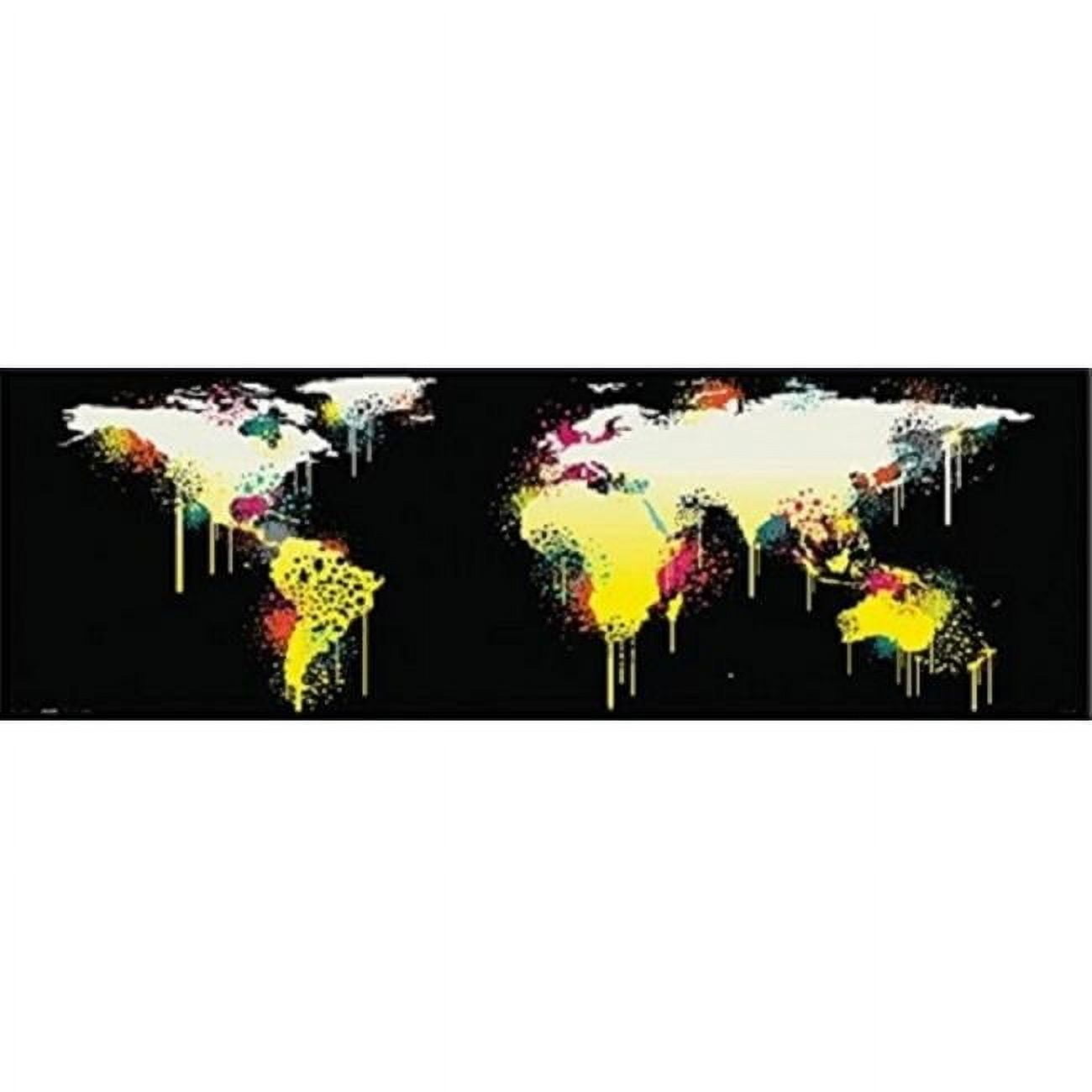 World Map Graffiti Style 12X36 Poster Print - 12 x 36 in. - Walmart.com