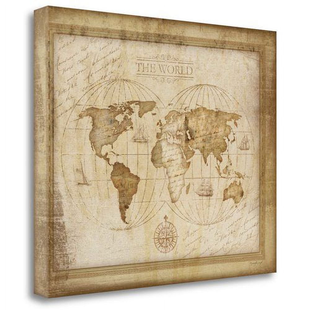 World Map' Graphic Art Print on Canvas - Walmart.com