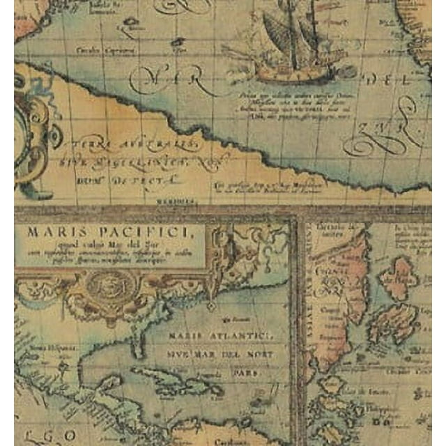 World Map Kraft Masculine Gift Wrapping Paper, 16ft Roll, Smooth, Ready ...