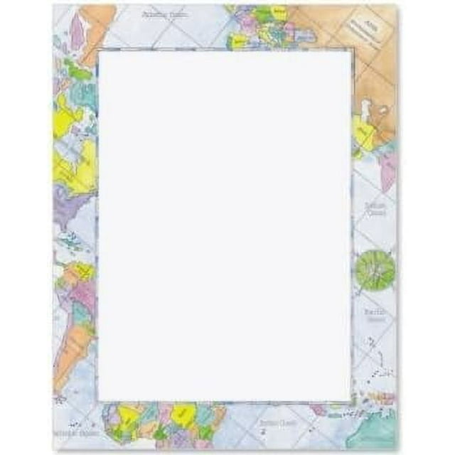 World Map Letter Papers, 100 Count - Walmart.com