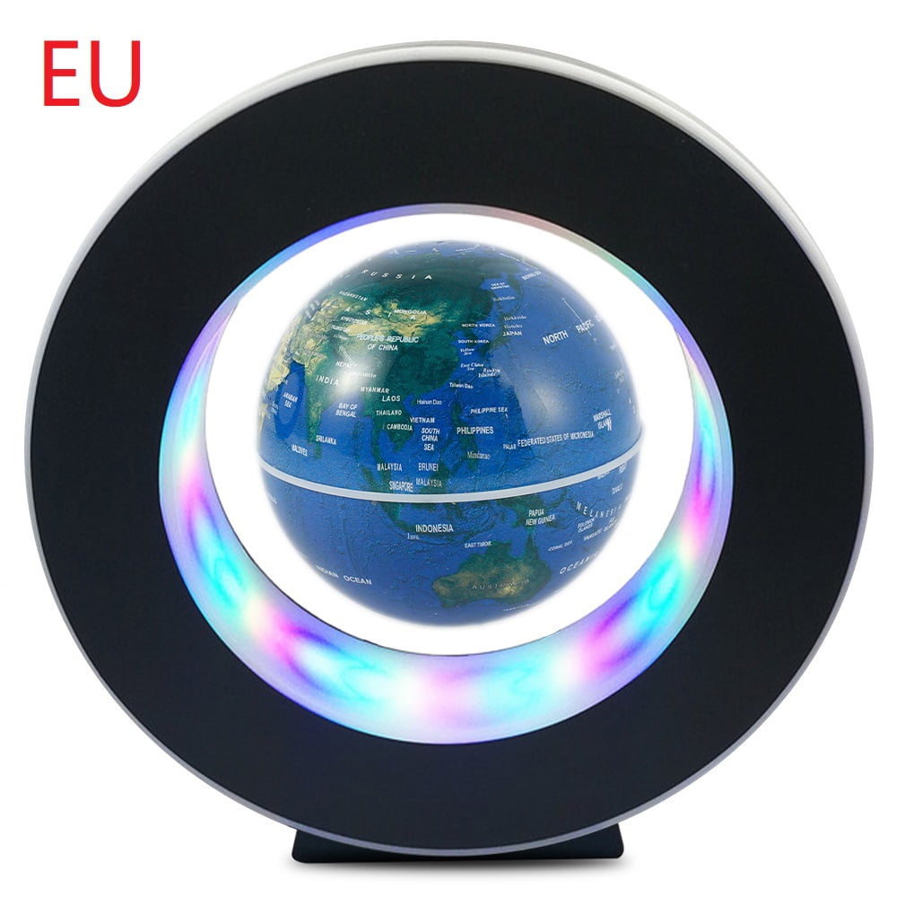 World Map Magnetic Levitation Globe LED Rotating Earth Floating ...