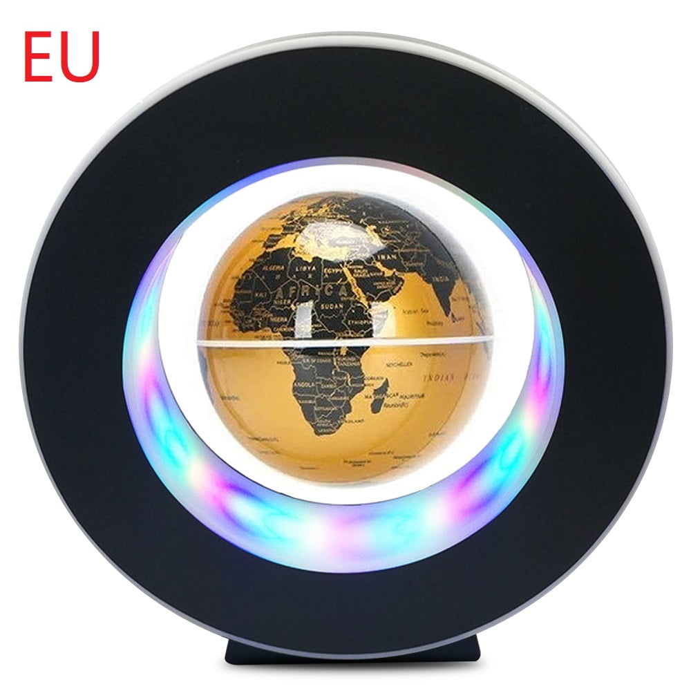World Map Magnetic Levitation Globe LED Rotating Earth Floating ...