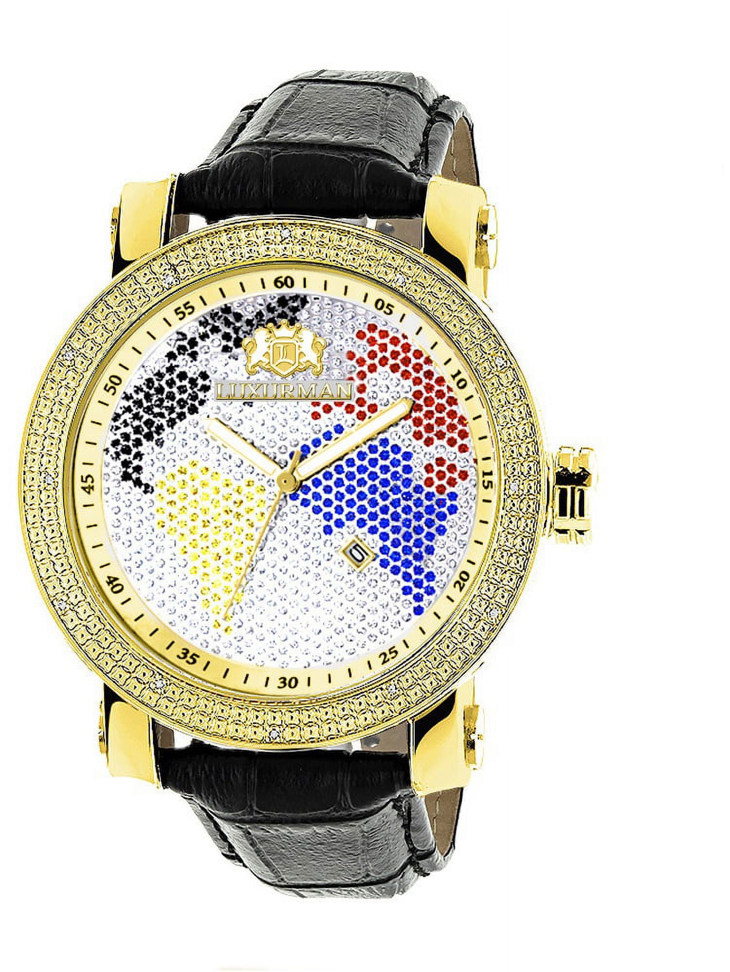 World Map Mens Diamond Watch .18ct - Walmart.com