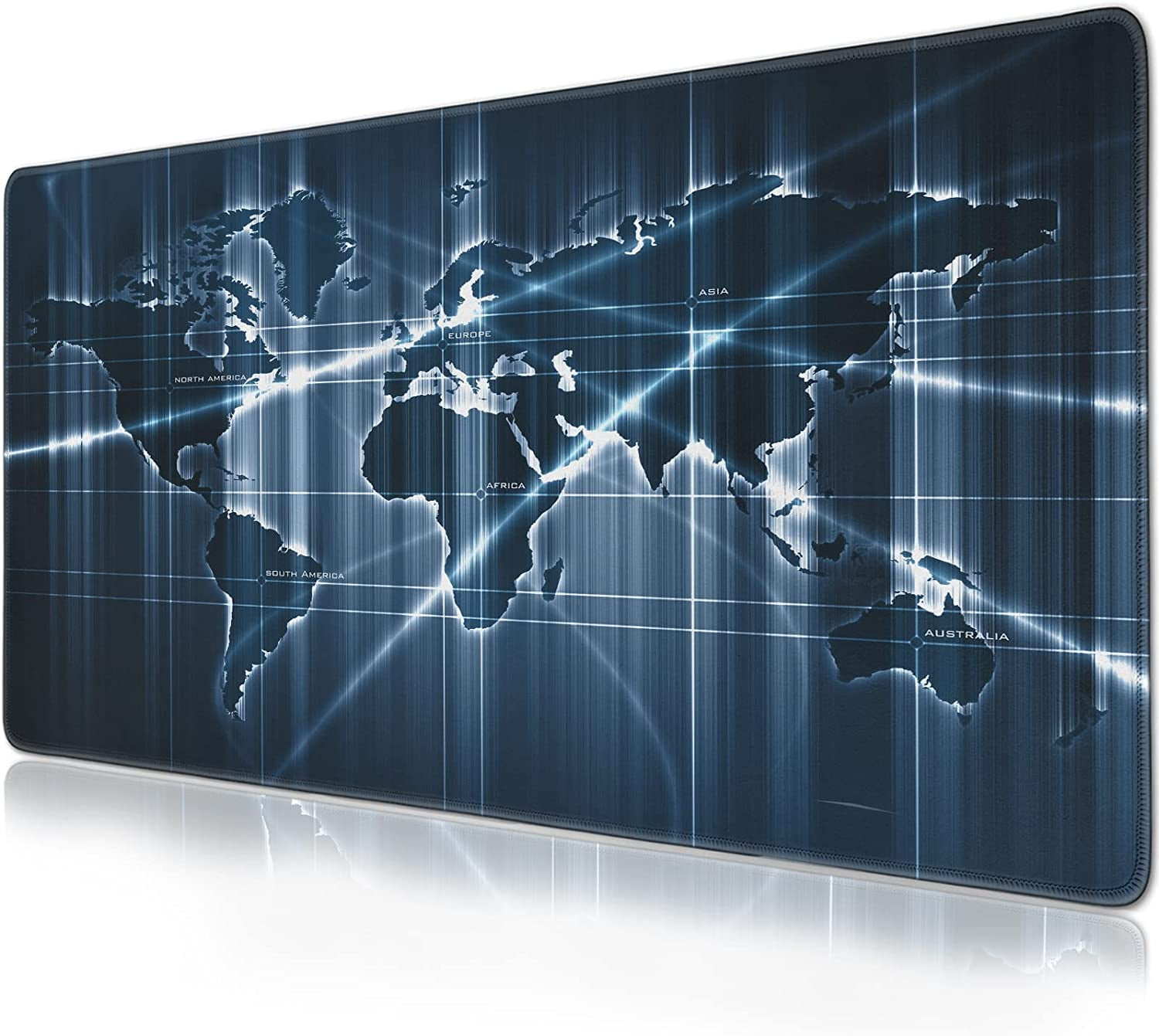 World Map Mouse Pad (31.5x11.8 in) Extended Gaming Mousepad Non-Slip ...