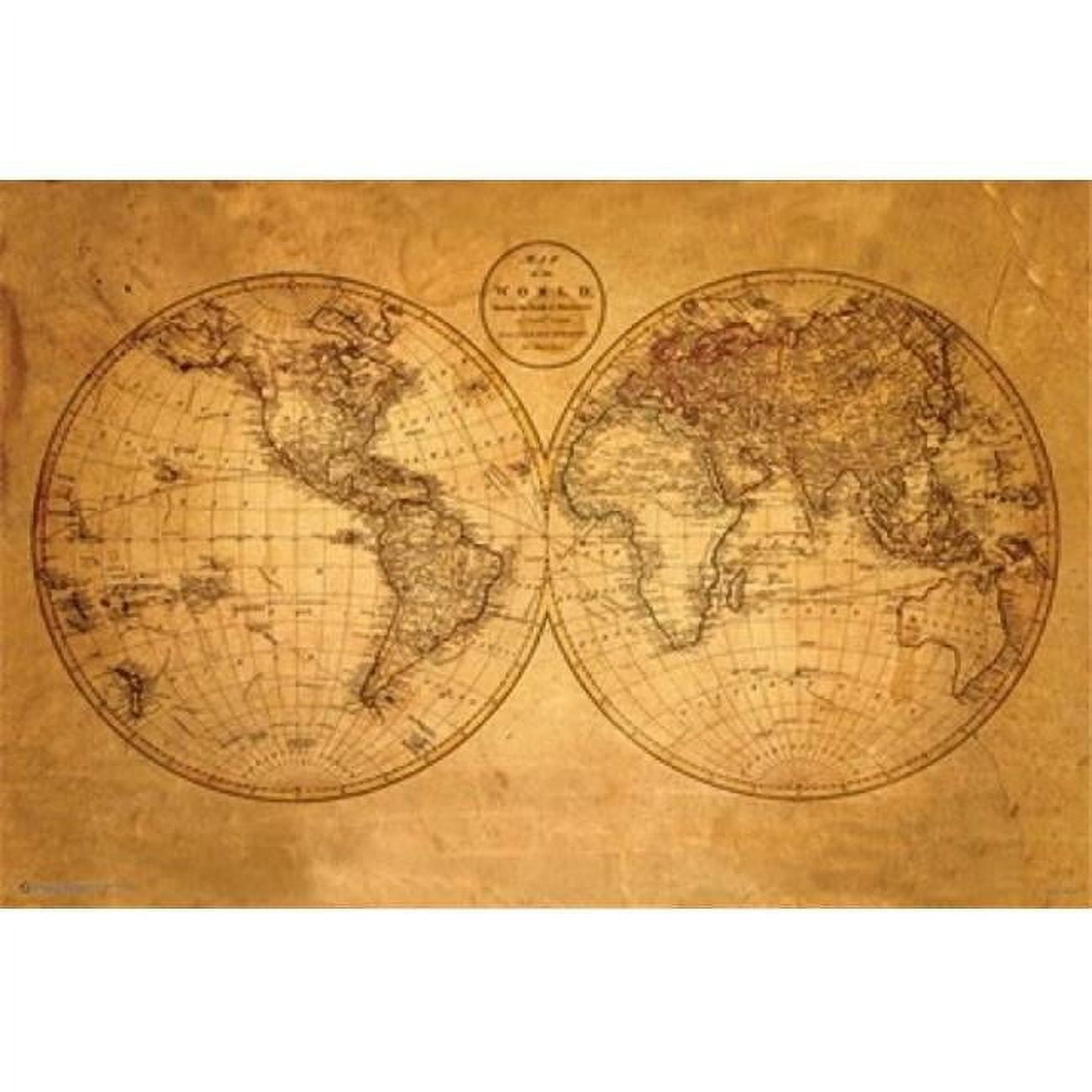 World Map Old Poster Print - 24 x 36 in. - Walmart.com