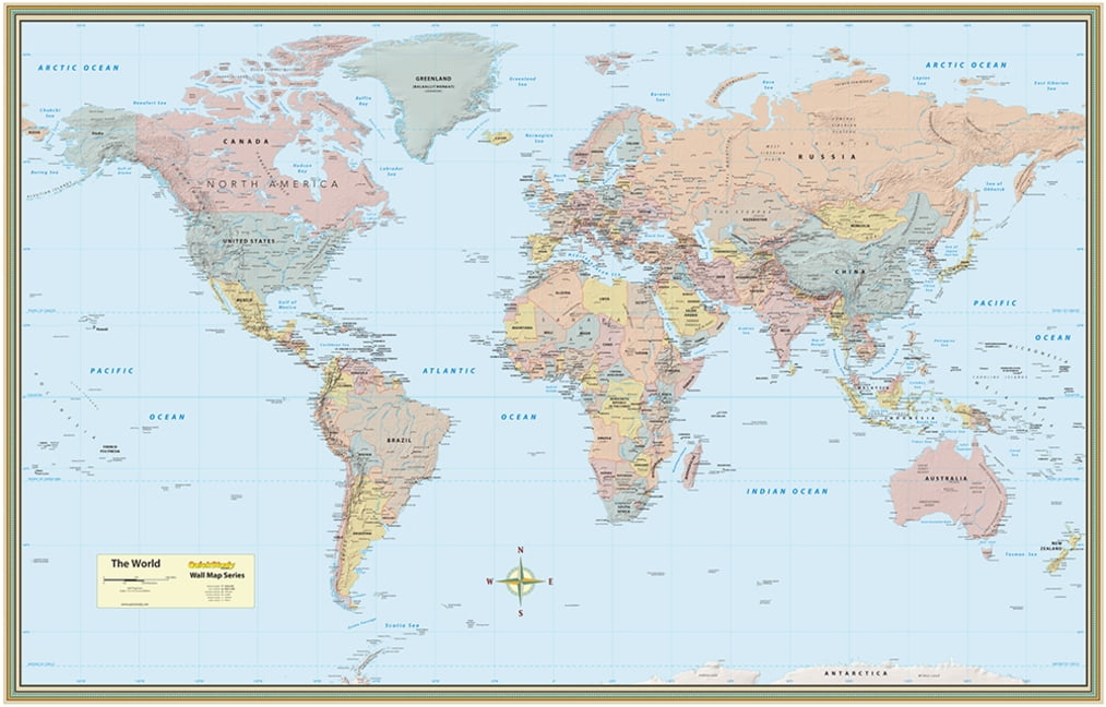 World Map-Paper - Walmart.com