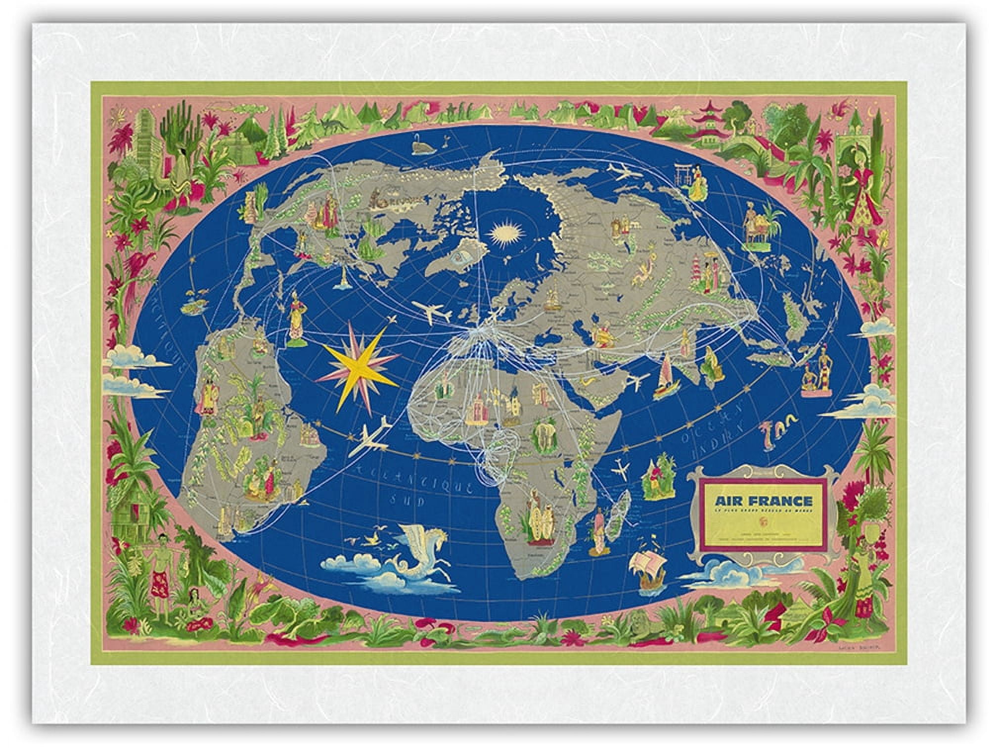 World Map Planisphere - France - The Biggest Network of the World ...