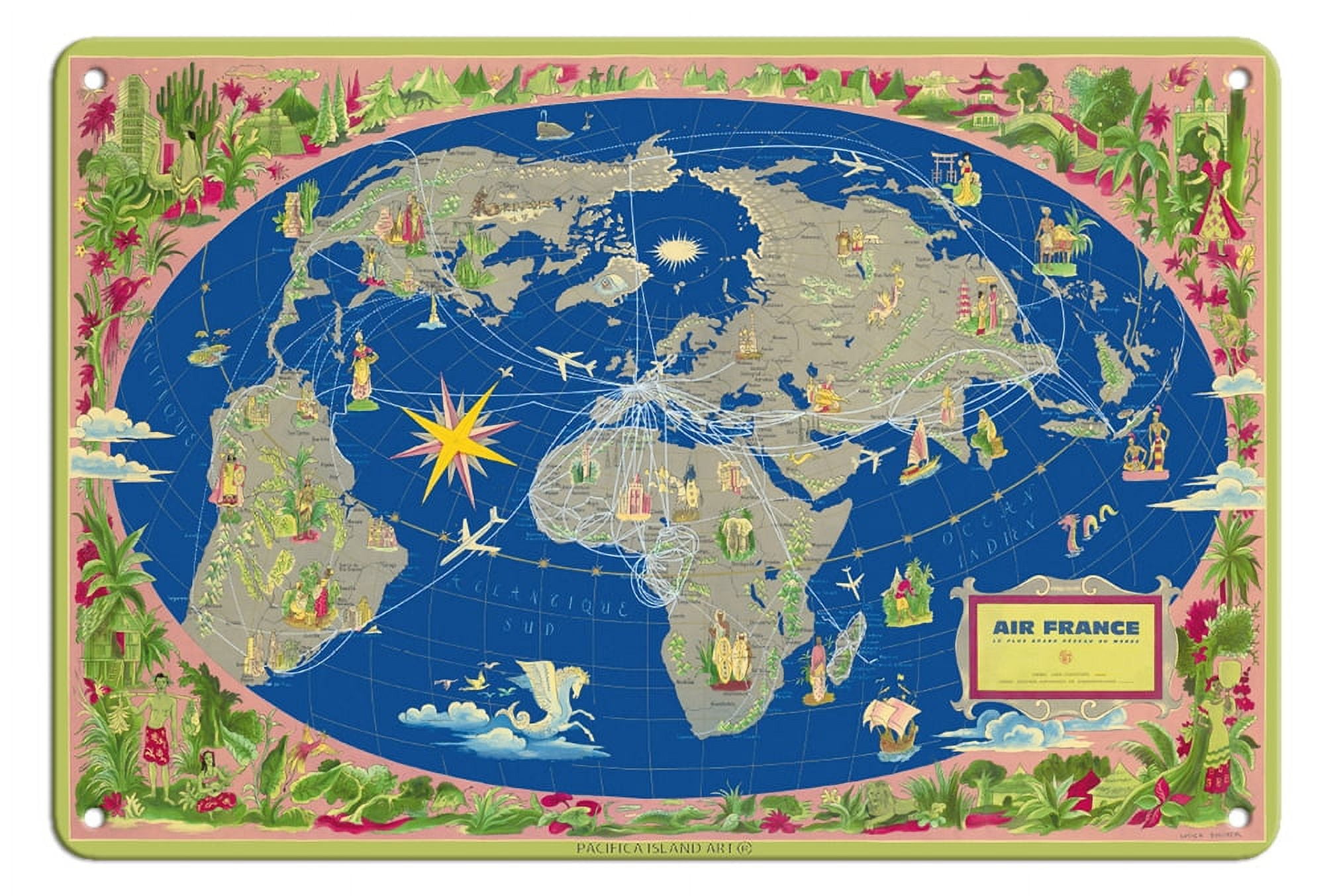 World Map Planisphere - France - The Biggest Network of the World ...